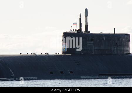 August 2021 - Weißes Meer. Das Atom-U-Boot „Belgorod“. Das längste U ...