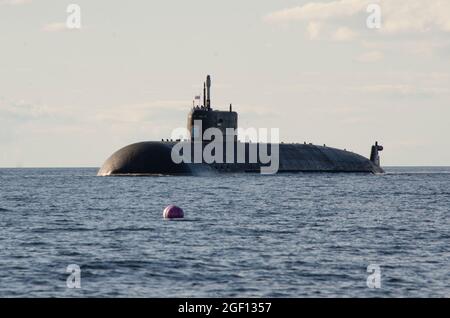 August 2021 - Weißes Meer. Das Atom-U-Boot „Belgorod“. Das längste U ...