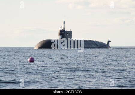 August 2021 - Weißes Meer. Das Atom-U-Boot „Belgorod“. Das längste U ...
