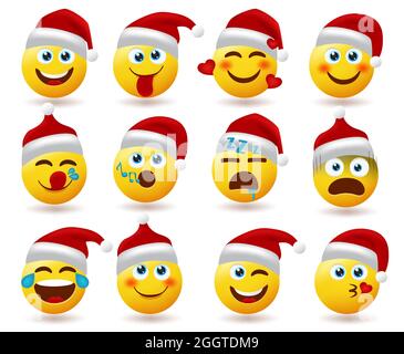 Emojis Smiley hungrig Vektor-Set. Emoji Avatar Charakter Gesicht in ...