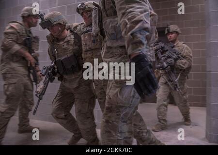 EIN US-AMERIKANISCHER Soldat mit dem 116. Kavallerie-Brigaden-Kampfteam ...