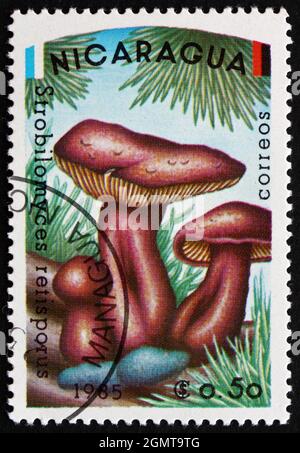 NICARAGUA - ca. 1985: eine Briefmarke gedruckt in Nicaragua zeigt ...