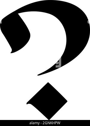Fragezeichen im gotischen Stil. Vektor. Alphabet. Satzzeichen ...