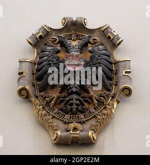 Fassade-Wappen auf der Landhaus-Altstadt Weltkulturerbe von der UNESCO ...