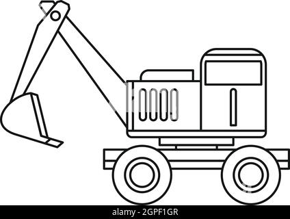 Big bagger Symbol Leitung, Vektor. Big bagger Umrisse Zeichen, Symbol ...