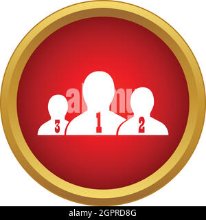 Der erste Platz auf dem zweiten Platz und der dritte Platz Gewinner ...