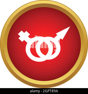 Gender-Symbol. Mann und Frau Symbol isoliert minimalem Design. Wc ...