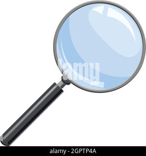 Vektor cartoon Lupe Symbol im Comic-stil. Lupe zeichen Abbildung ...