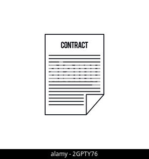 Vertrag, Anordnung Symbol Leitung Konzept. Vertrag, Anordnung flachbild ...