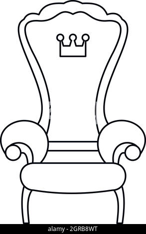 Luxus-Vektor-Symbol. Vektor Umriss Königskronen und Krönungsembleme ...