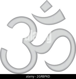 Om Zeichen Symbol, Cartoon-Stil Stock-Vektorgrafik - Alamy