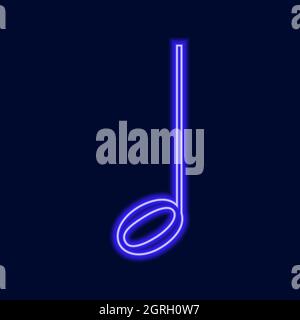 Musikalische Zeichen Neon Vektor-Symbole Gesetzt. Musikalische Clef ...