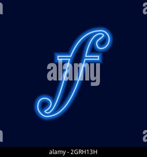 Musikalische Zeichen Neon Vektor-Symbole Gesetzt. Musikalische Clef ...