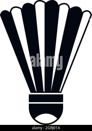 Badminton Spieler mit Schläger und Federball schwarze Silhouette Set ...