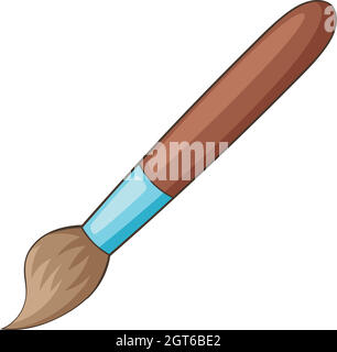 Pinselsymbol Zeichen malen. Künstler-Symbol. Symbol auf neun Runden ...