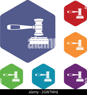 Symbole für Recht und Gerechtigkeit. Gesetzgebung und Gericht, Richter ...