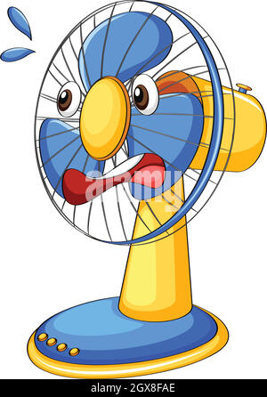 Fan-Clip Kunst Cartoon illustration Stock-Vektorgrafik - Alamy