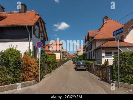 Häuser der ehemaligen Arbeitersiedlung Colonie, Frankfurt-Zeilsheim ...