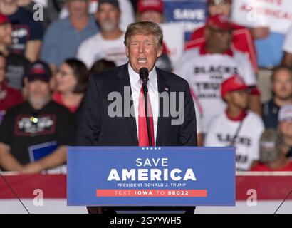 09. Oktober 2021 - des Moines, Iowa, USA - DONALD TRUMP veranstaltet ...