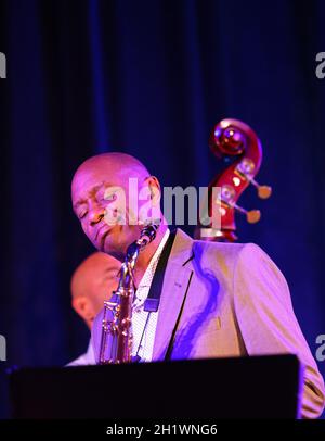 Krakau, Polen - 11. Juli 2021: Das Branford Marsalis Quartett live bei ...