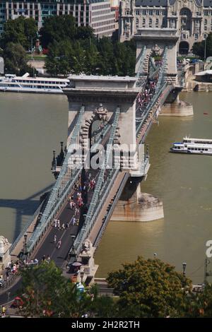 Ungarn, Budapest, Kettenbrücke, Széchenyi Lánchíd, 1839-1849, Plant und ...