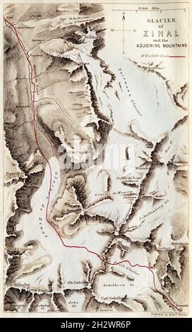 Karte von Wallis in der Schweiz Stockfotografie - Alamy