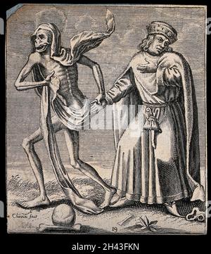 Totentanz: Tod und Kaufmann oder Wucherer. Ätzung, die J.-A ...