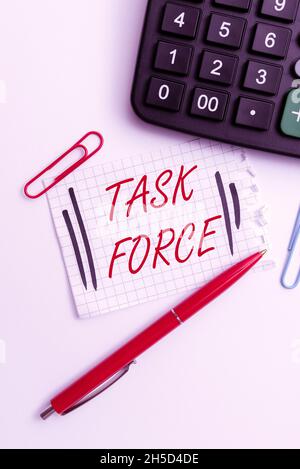 Textüberschrift für Task Force. Geschäftskonzept eine Gruppe von ...