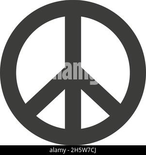 Piktogramm Mann mit Frieden Symbol Symbol auf weißem Hintergrund ...