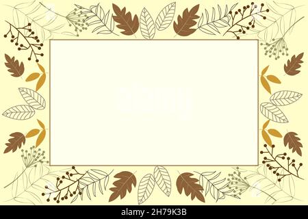 Textrahmen Umgeben Von Verschiedenen Blumen, Herzen Und Blättern ...