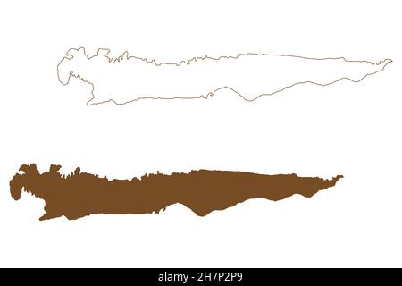 Mangole Island (Republik Indonesien, Maluku-Inseln) Karte Vektorgrafik ...