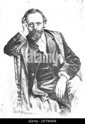 Sir Thomas Henry Hall Caine (1853 - 1931), Schriftsteller, in einem ...