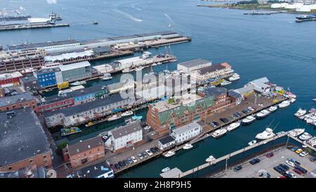Portland Maine, historischer Old Port District, Portland Freedom Trail ...