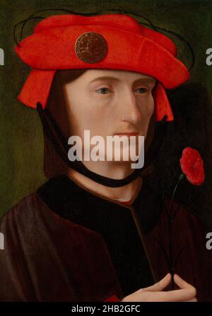 Das Portrait eines Mannes mit einer Samson-Medaille, das dem Meister ...