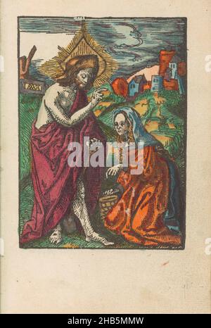 Der auferstandene Christus erscheint Maria Magdalena (Noli me tangere). Detail der Altarbild ...