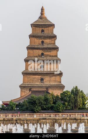 Riesige Wildgans-pagode Komplex, eine buddhistische Pagode Xi'an ...