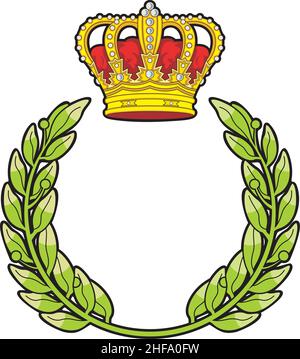 Lorbeerkranz floral heraldische Element, heraldische Wappen dekorative ...