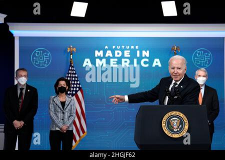 CEO of Intel Corporation Pat Gelsinger speaks during a press conference ...
