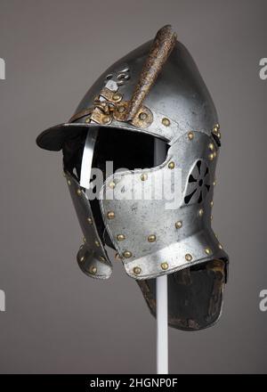 Dieser Burgonet aus dem 16. Jahrhundert ist eine Art Helm mit markanten ...