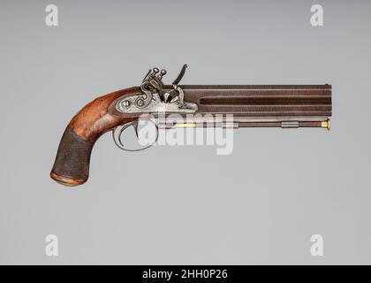 Eine über-und-Unter-Winzerschleuse-Pistole aus der Waffenkammer von ...