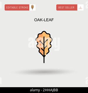 Eichenlaub vektor Icon auf transparentem Hintergrund isoliert, oak leaf ...