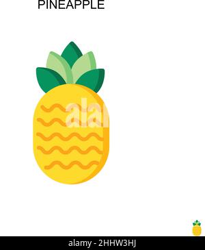 Ananas einfaches Vektor-Symbol.perfekte Farbe modernes Piktogramm auf ...