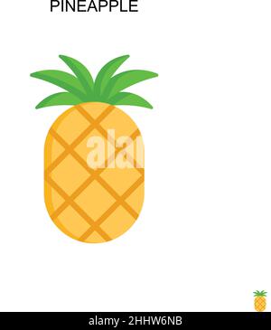 Ananas einfaches Vektor-Symbol.perfekte Farbe modernes Piktogramm auf ...