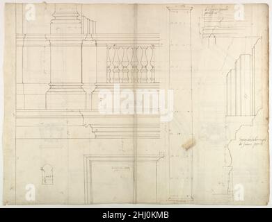 St. Peter's, Äußere, Tabernakel, Höhe und Abschnitt an der Basis mit ...
