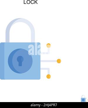 Einfaches Vektorsymbol sperren. Illustration Symbol Design Vorlage für ...