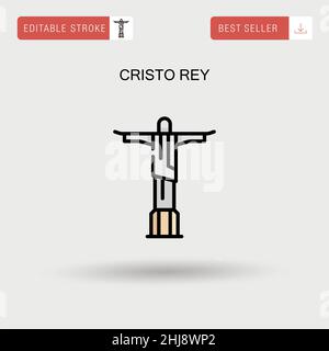 Einfaches Vektor-Symbol von Cristo rey. Illustration Symbol Design ...