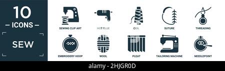 Nähmaschine Icon Vektor, gefüllt flaches Zeichen, solides Piktogramm ...