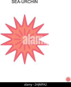 Seeigel einfaches Vektor-Symbol. Illustration Symbol Design Vorlage für ...