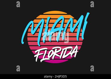 Miami Kalligraphie Schriftzeichen handschriftlich unterzeichnen, Hand ...