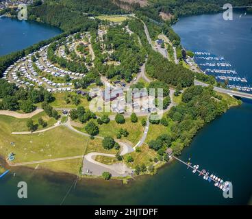 Luftbild, Biggesee, Camping Biggesee - Four Seasons, Talbrücke sondern ...